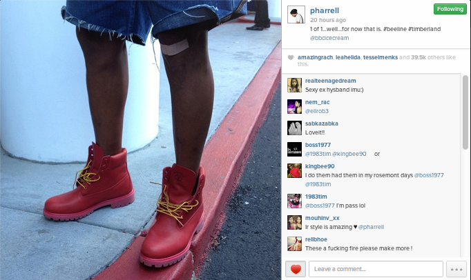 Pharrell Wearing Timberland x Bee Line Collaboration (PHOTOS) | Global ...