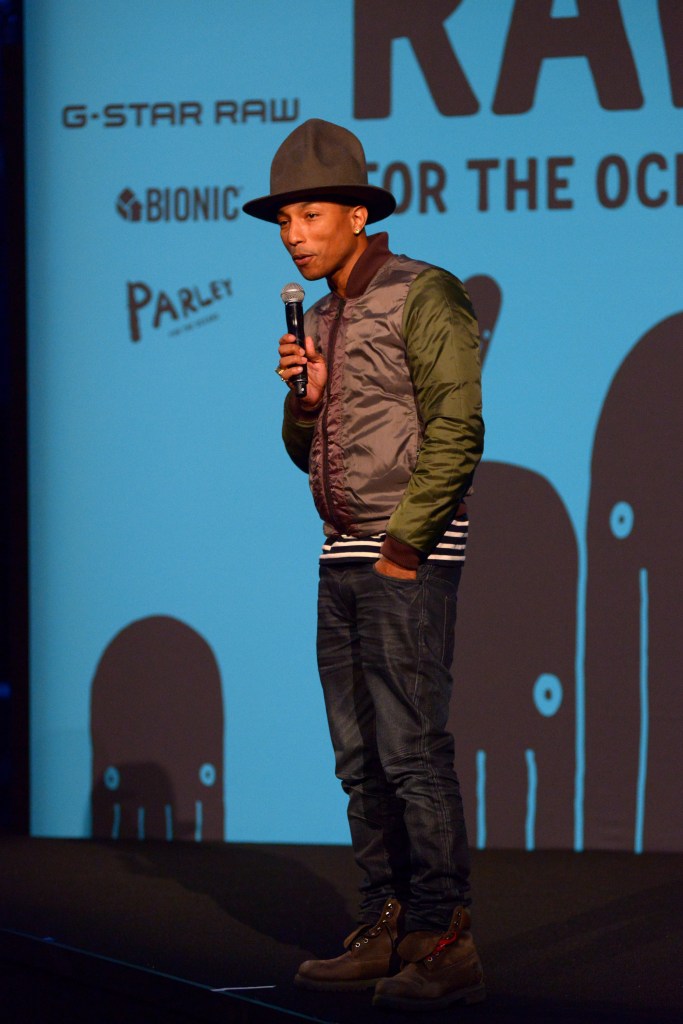 Pharrell Brings His Infamous Hat To G-Star RAW NYFW Event (PHOTOS)